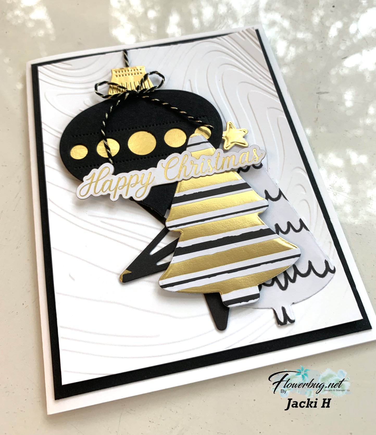 Modern Christmas card idea – Flowerbugs Inkspot