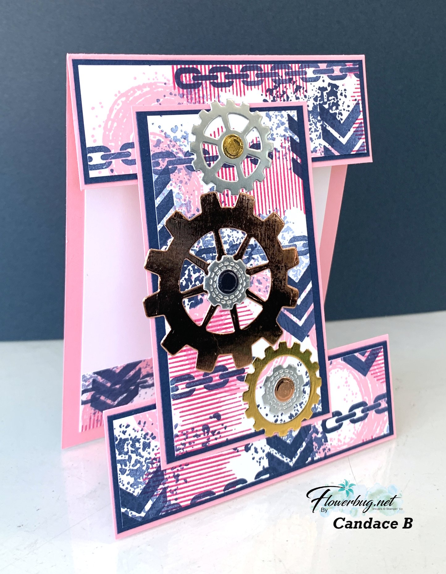 Gears & Textures bundle; another wow with Candace’s fun fold card ...